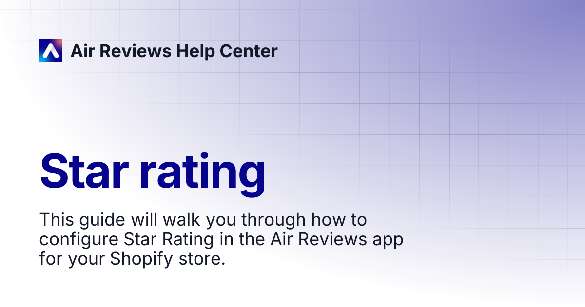 Star rating | Air Reviews Help Center